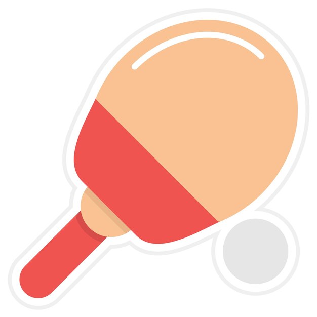 Vibrant Table Tennis Paddle and Ball Illustration | Jiffy Designs