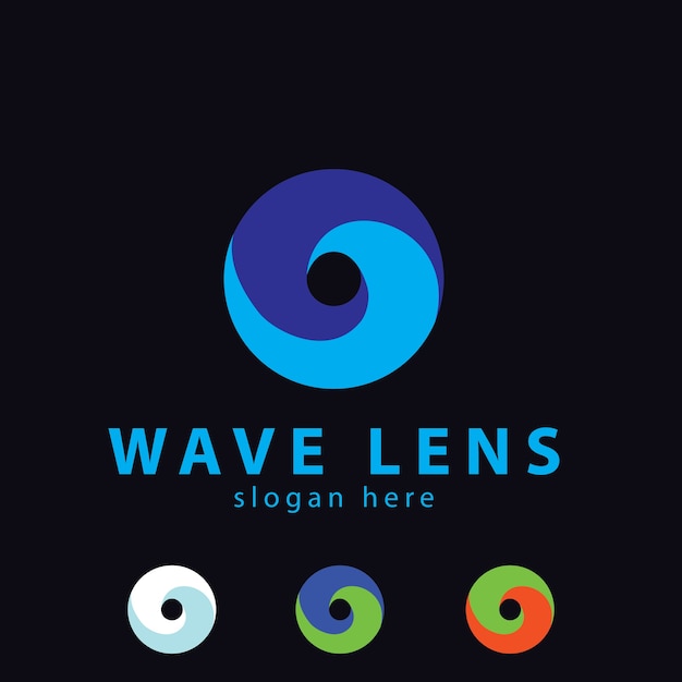 Captivating Wave Lens Logo with Customizable Slogan | Jiffy Designs