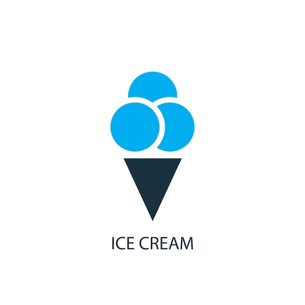 Minimalist Blue Ice Cream Icon with Elegant Design | Jiffy Designs
