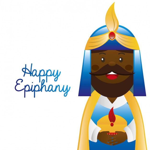 Vibrant Epiphany Celebration Illustration with Whimsical King Character ...