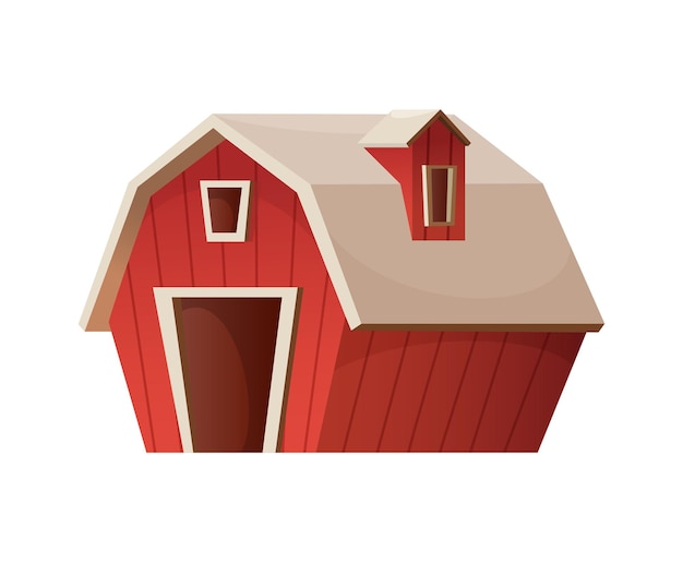 Cozy Barn with Red Walls and Slanted Roof | Jiffy Designs