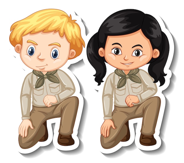 Friendly Scouts in Beige Uniforms | Jiffy Designs