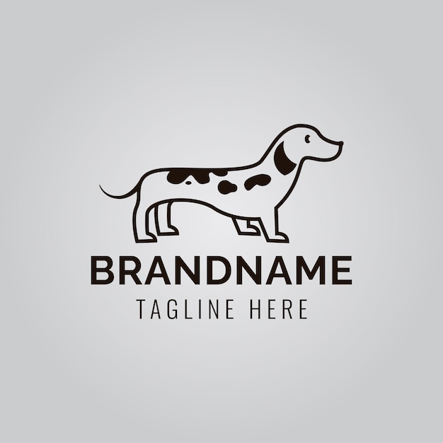Playful Spotted Dog Silhouette Logo | Jiffy Designs