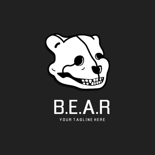 Fierce and Fearless Bear Logo Design with Tagline | Jiffy Designs