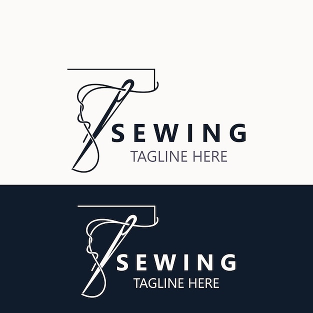 Elegant Sewing Needle and Thread Logo Design | Jiffy Designs