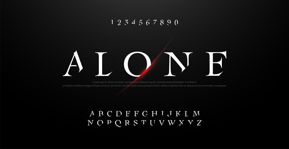 Horror, Scary Movie Alphabet Font. Typography Classic Style Fonts Set ...