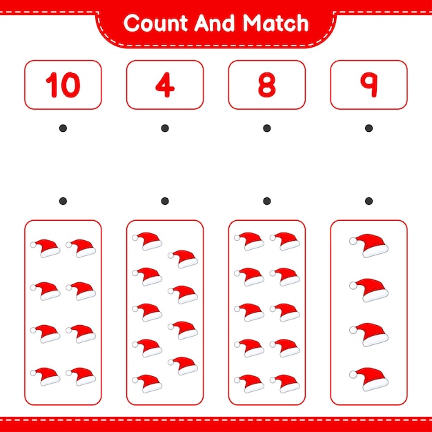 Counting Santa Hat Shapes for Fun and Learning | Jiffy Designs