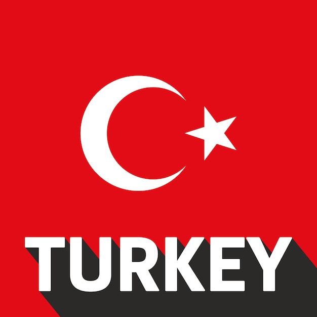 Iconic Turkish Flag with Crescent and Star Symbol | Jiffy Designs