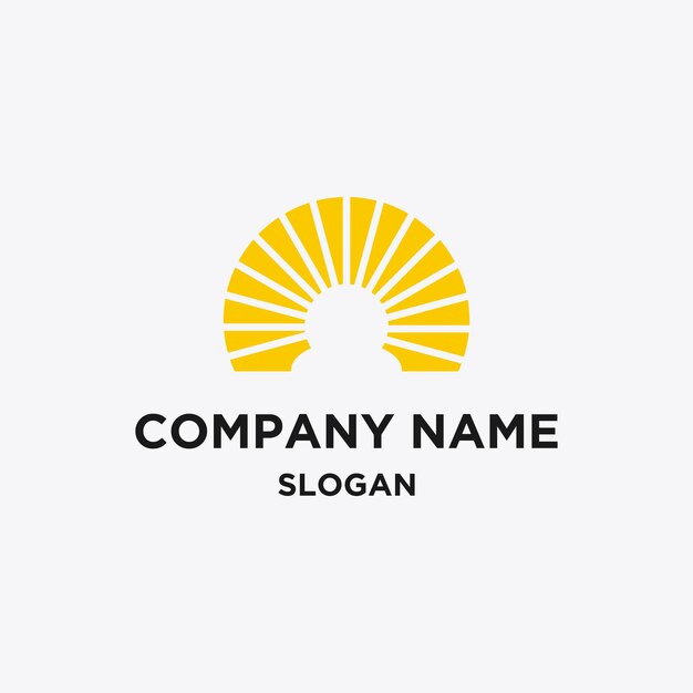 Radiant Sun Emblem - Elegant Sunrise Logo Design | Jiffy Designs