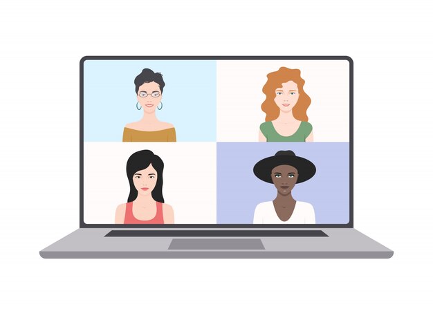 Diverse Portraits of Vibrant Individuals on a Laptop Screen | Jiffy Designs