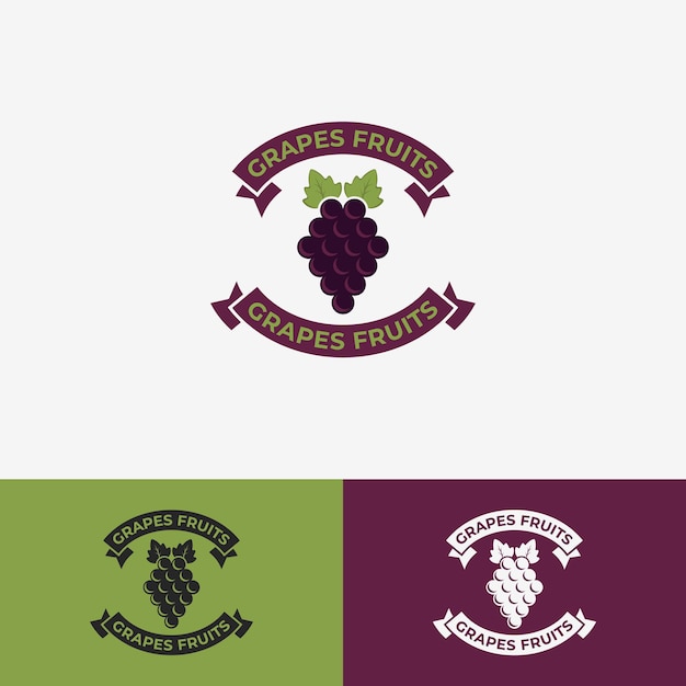 Elegant Grape Emblem with Lush Vineyard Imagery | Jiffy Designs