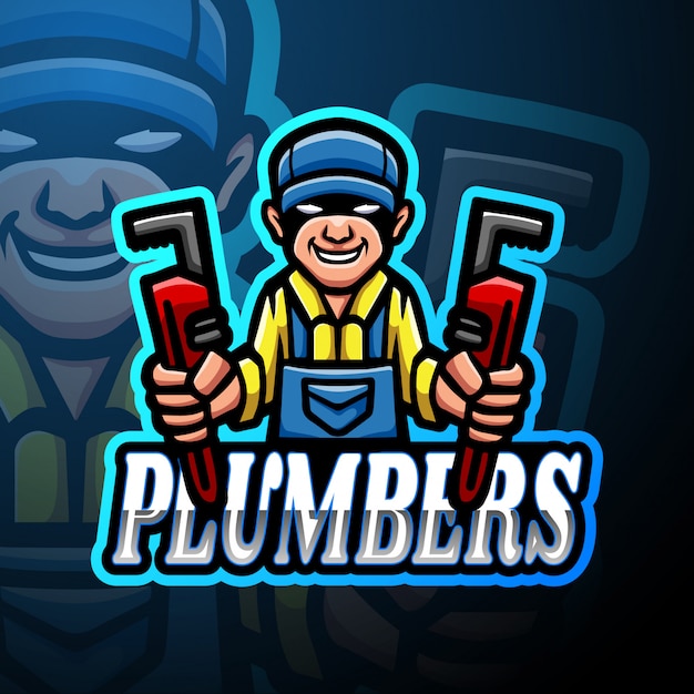 Cheerful Plumber Mascot with Wrench Tools | Jiffy Designs