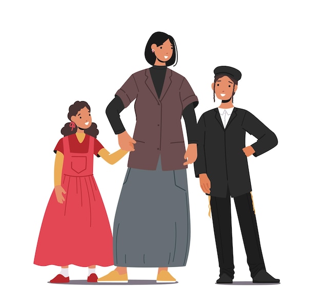 Stylized Family Portrait with Diverse Cultural Representation | Jiffy ...