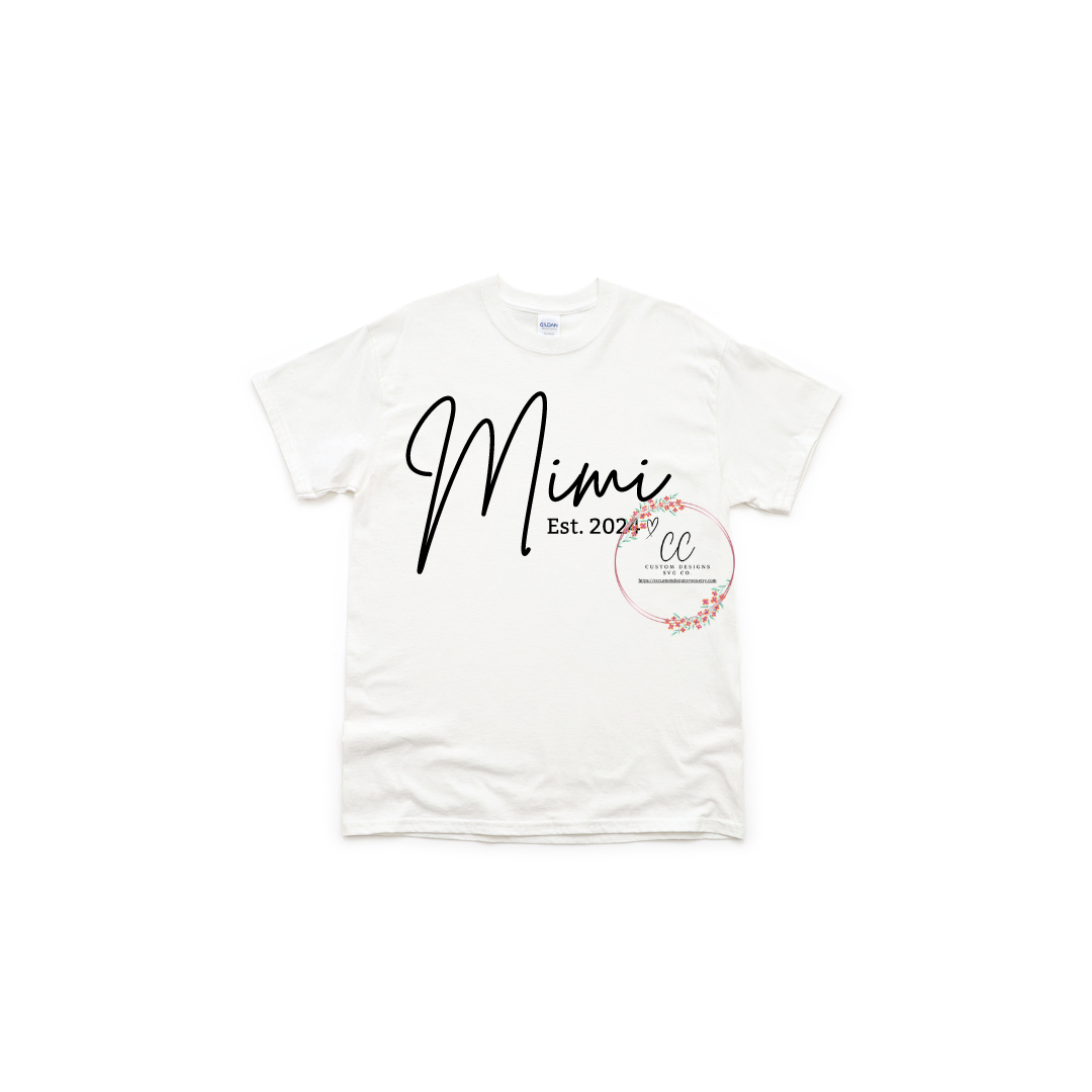 Mimi Svg, Mimi Est. 2024 Svg, Grandma Svg, New Baby Svg, Happy Mother's ...