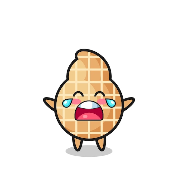 Adorable Waffle Character with Expressive Face | Jiffy Designs