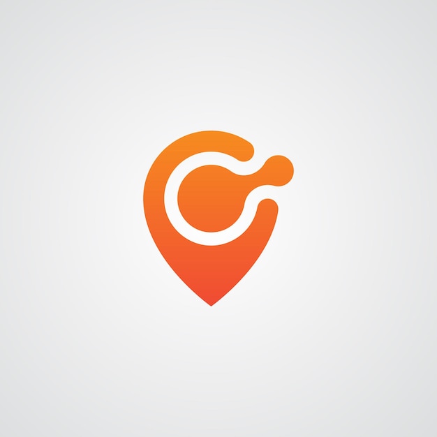 Vibrant Orange Pinpoint Location Symbol | Jiffy Designs