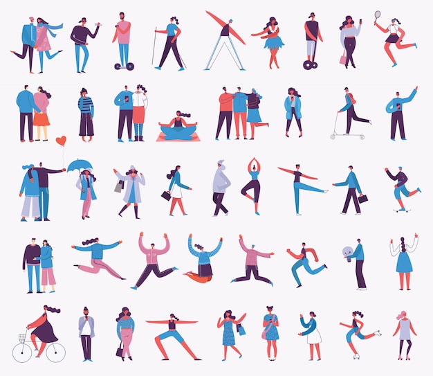 Diverse Collection of Vibrant Human Illustrations for Versatile ...