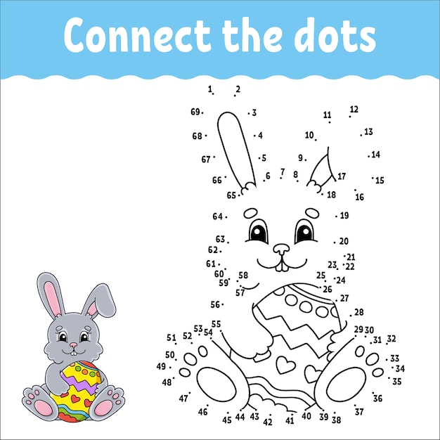 Playful Bunny and Easter Egg Dot-to-Dot Activity | Jiffy Designs