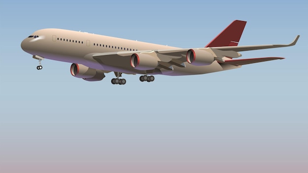 Majestic Airborne Titan: A Sleek Commercial Airliner in Flight | Jiffy ...