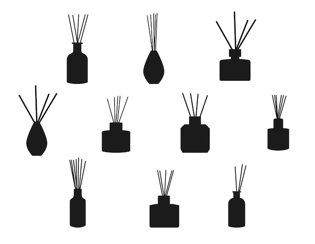 Minimalist Reed Diffuser Silhouettes in Elegant Black | Jiffy Designs