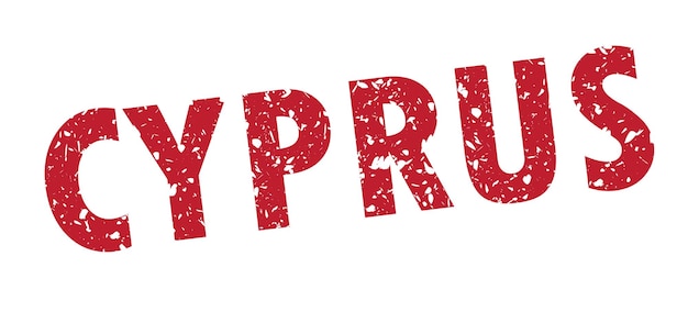 Vibrant Red Cyprus Text Against White Background | Jiffy Designs