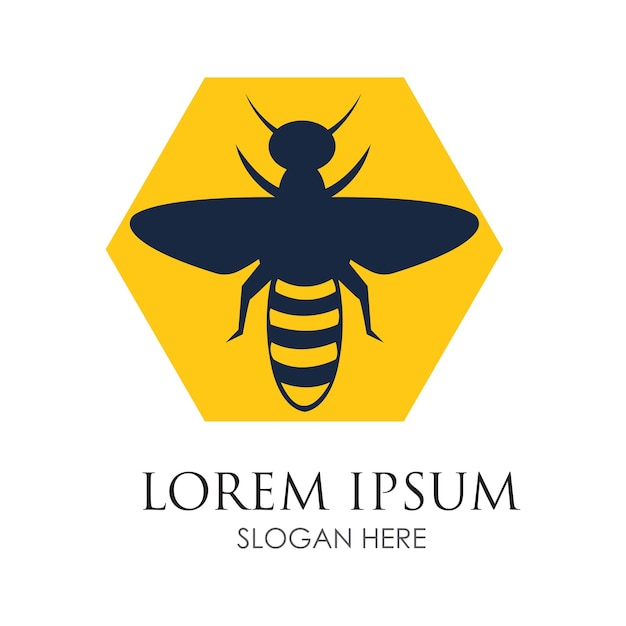 Striking Bee Emblem with Hexagonal Design | Jiffy Designs