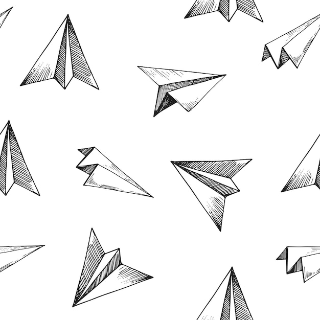 Diverse Collection of Stylized Paper Airplane Illustrations | Jiffy Designs