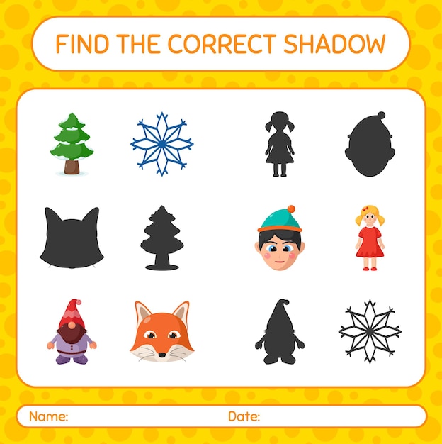 Charming Winter-Themed Shadow Matching Game | Jiffy Designs