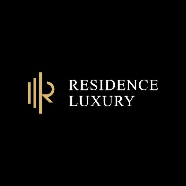 Elegant Gold and Black Luxury Residence Logo | Jiffy Designs