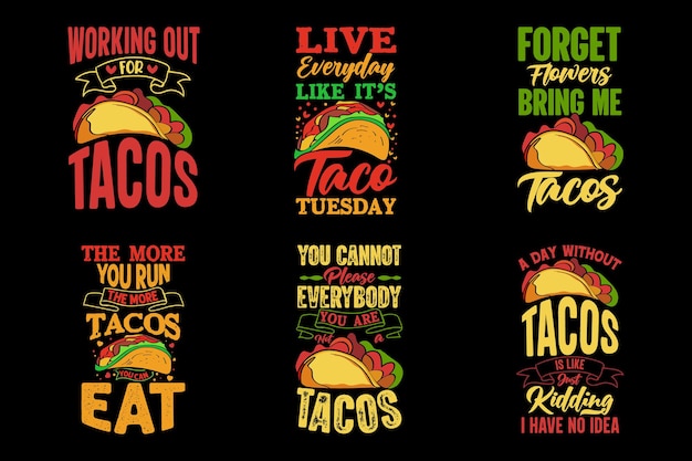 Vibrant Taco-Themed Collection with Motivational Quotes | Jiffy Designs