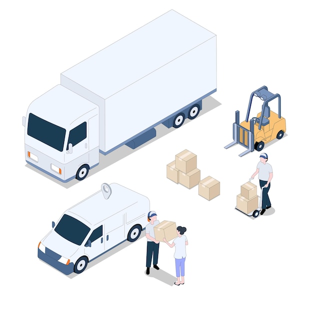 Efficient Logistics: Delivery Trucks and Warehouse Operations | Jiffy ...