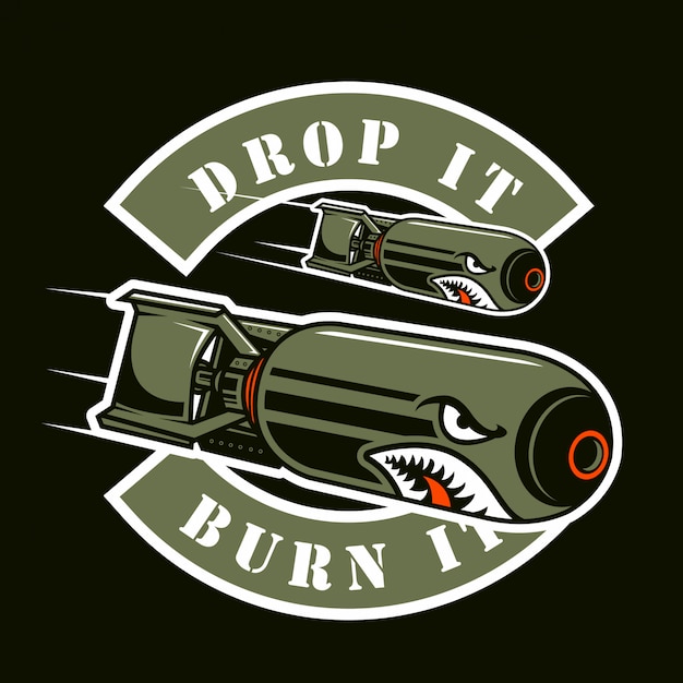 Vintage Rocket Launchers with Fierce Shark Motif | Jiffy Designs