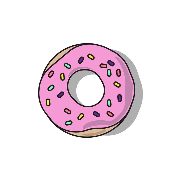 Delightful Pink Donut with Colorful Sprinkles | Jiffy Designs