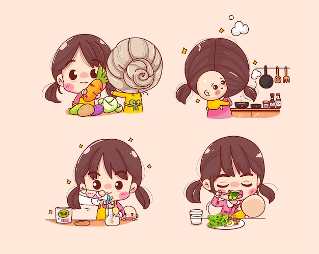 Charming Chibi Characters in Everyday Scenes | Jiffy Designs