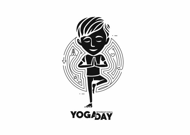 Stylized Yoga Pose Silhouette with Intricate Mandala Design | Jiffy Designs
