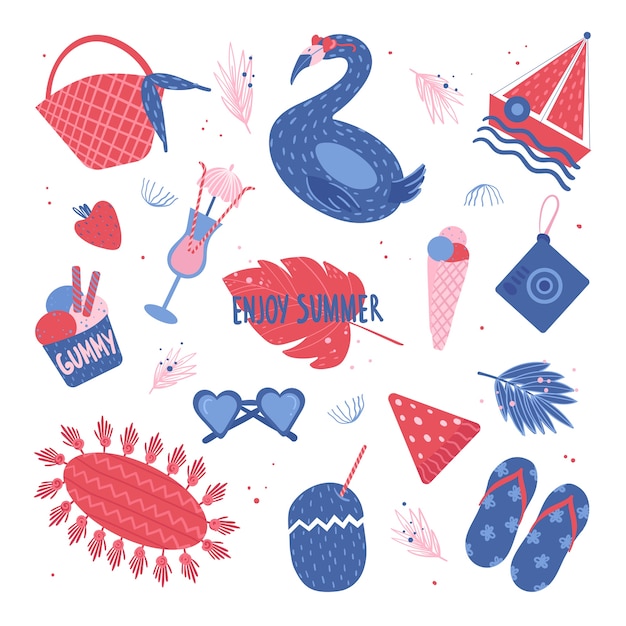 Vibrant Summer Icon Collection with Playful Beach Motifs | Jiffy Designs