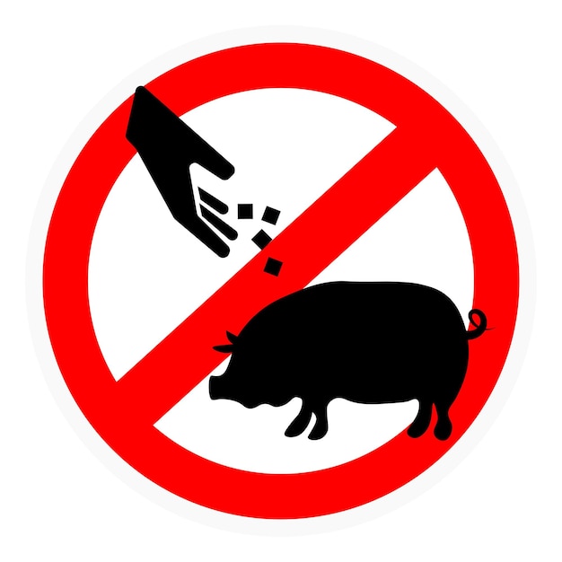No Touching or Feeding the Wild Boar Warning Sign | Jiffy Designs