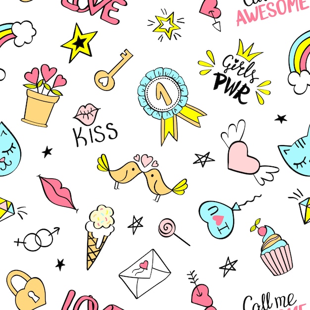 Colorful Doodles of Playful Symbols and Whimsical Elements | Jiffy Designs