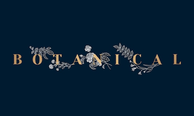 Elegant Botanical Text Design with Floral Ornaments | Jiffy Designs