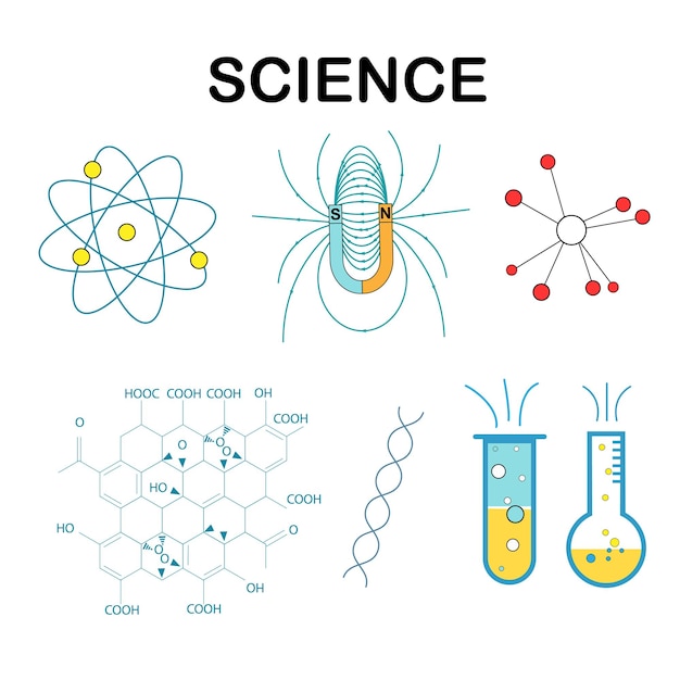 Vibrant Scientific Symbols and Formulas Illustrating the Wonders of ...