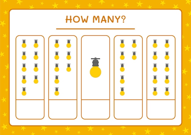 Counting Bright and Shining Light Bulbs | Jiffy Designs