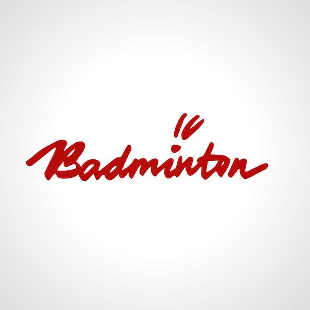 Vibrant Badminton Lettering with Feather Graphic | Jiffy Designs