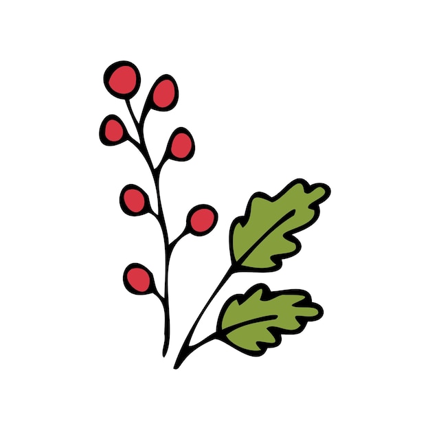 Vibrant Berry Sprig with Lush Leaves | Jiffy Designs