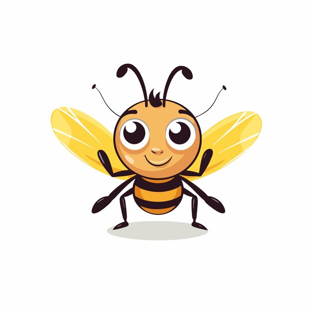 Cheerful Cartoon Bee with Friendly Expression | Jiffy Designs