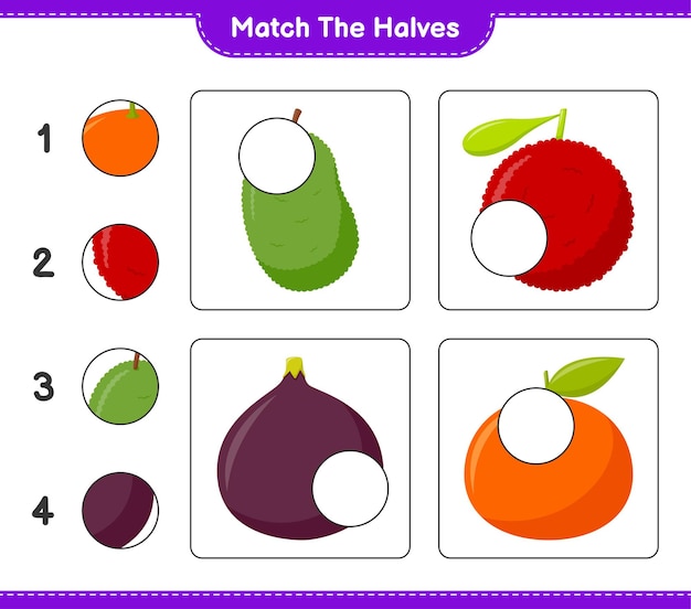 Vibrant Fruit Halves Await Matching | Jiffy Designs