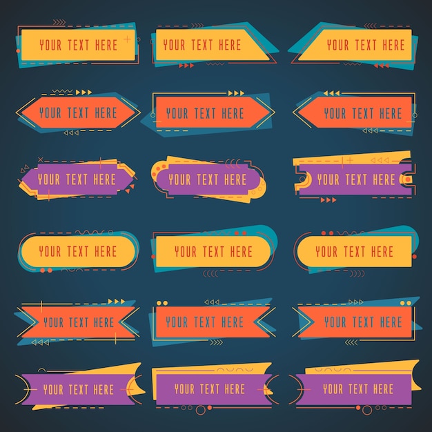 Vibrant Textured Banners with Custom Text Placeholders | Jiffy Designs