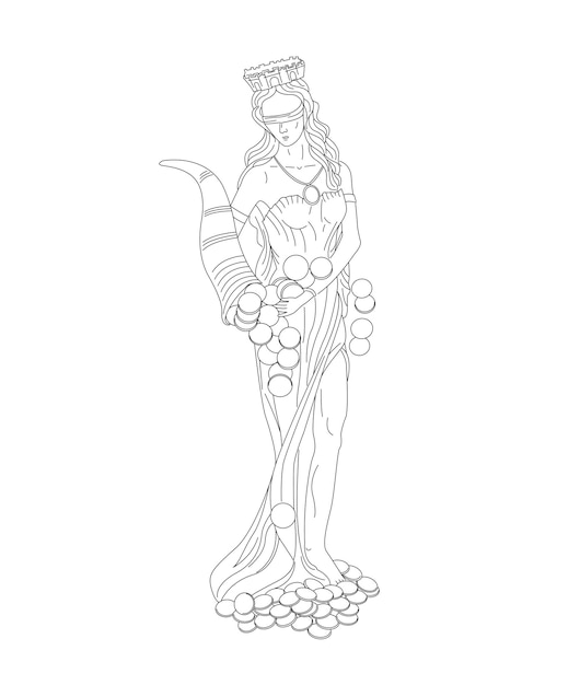 Ancient Egyptian Goddess Holding Cornucopia of Abundance | Jiffy Designs