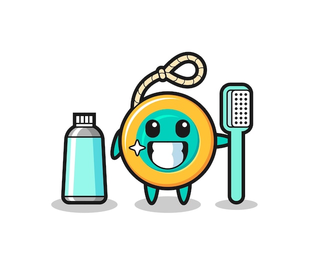 Cheerful Smiley Face Mascot with Dental Care Tools | Jiffy Designs