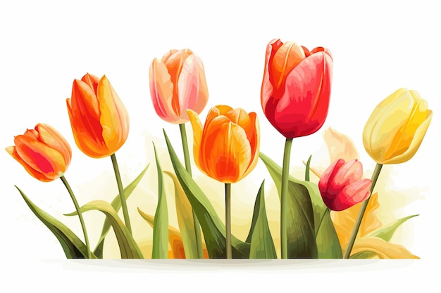 Vibrant Tulip Garden Blooming with Radiant Colors | Jiffy Designs