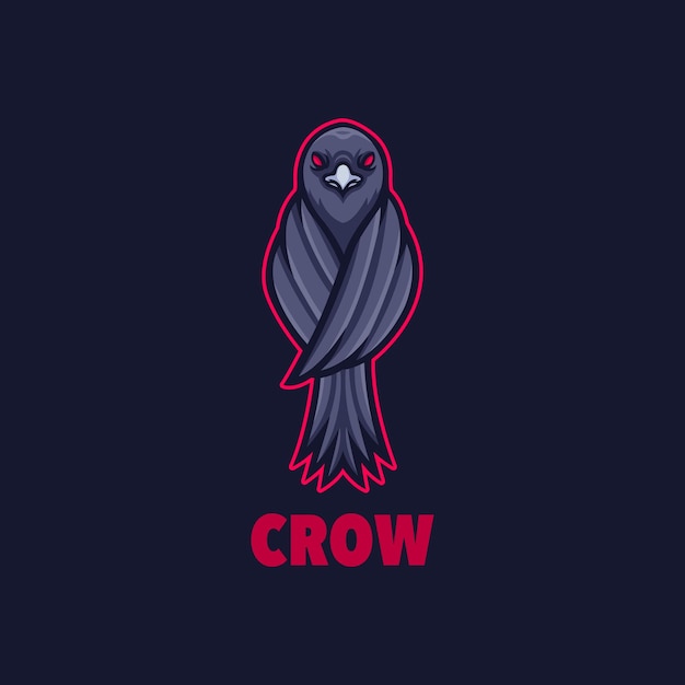 Elegant Crow Emblem in Vibrant Hues | Jiffy Designs